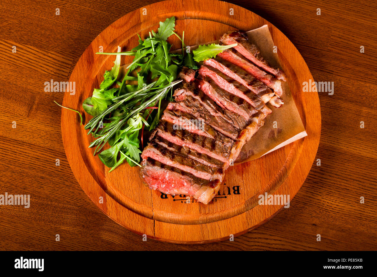 Beef steak with blood Stock Photo - Alamy
