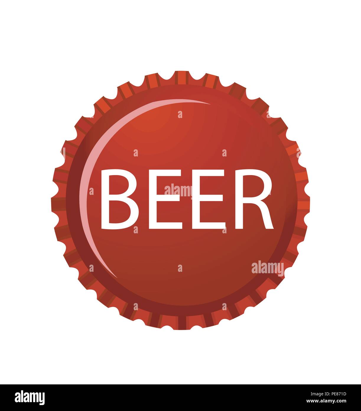 Vector beer bottle cap icon Stock Vector Image & Art - Alamy