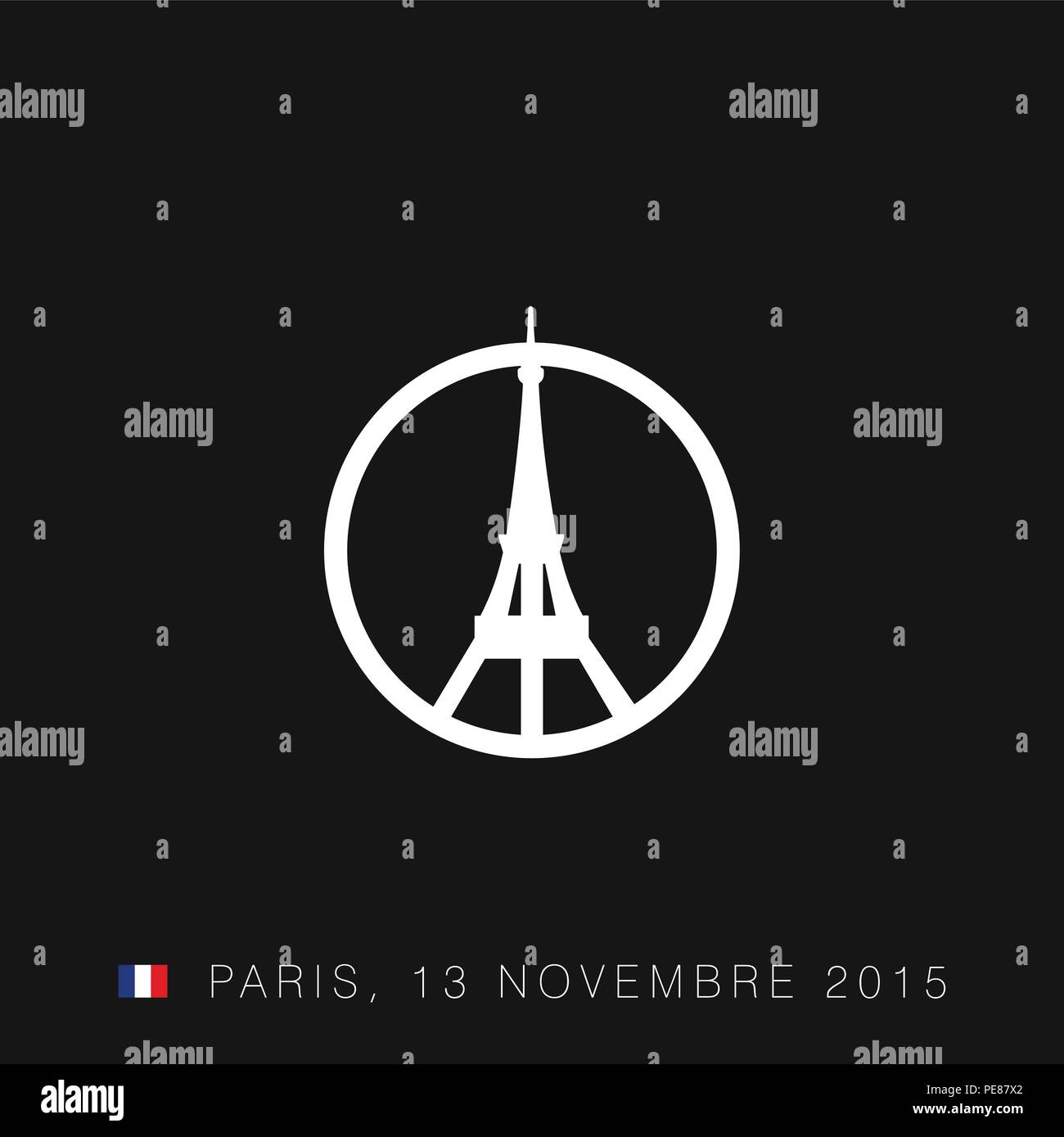 Pray for Paris typography with creative design vector Stock Vector ...