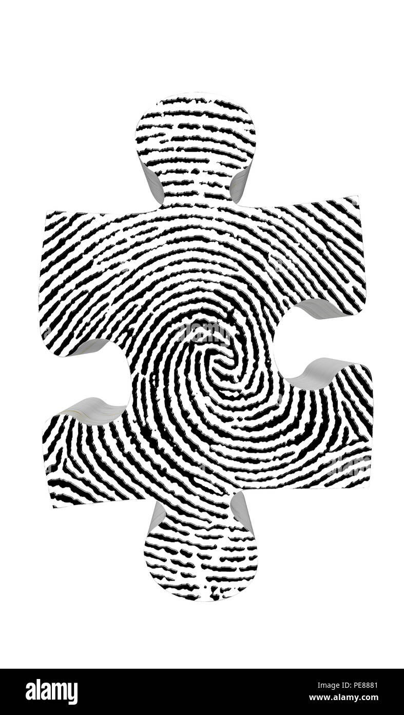 Fingerprint Puzzle Piece Stock Photo - Alamy