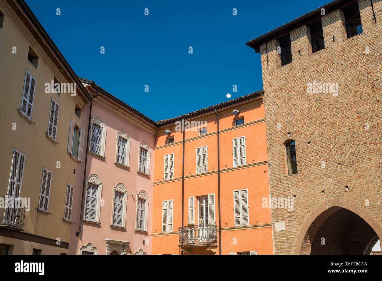 Fidenza, Parma, Emilia Romagna, Italy: the cathedral square Stock Photo ...