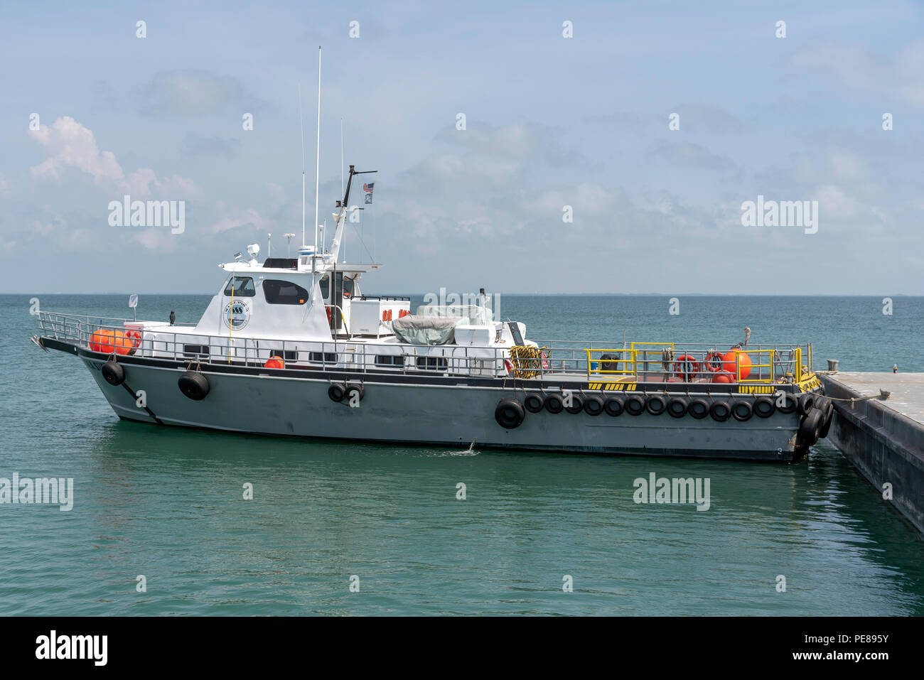 Sea Sub 1 a vessel of the Sea Sub Systems company berthed on a floating ...