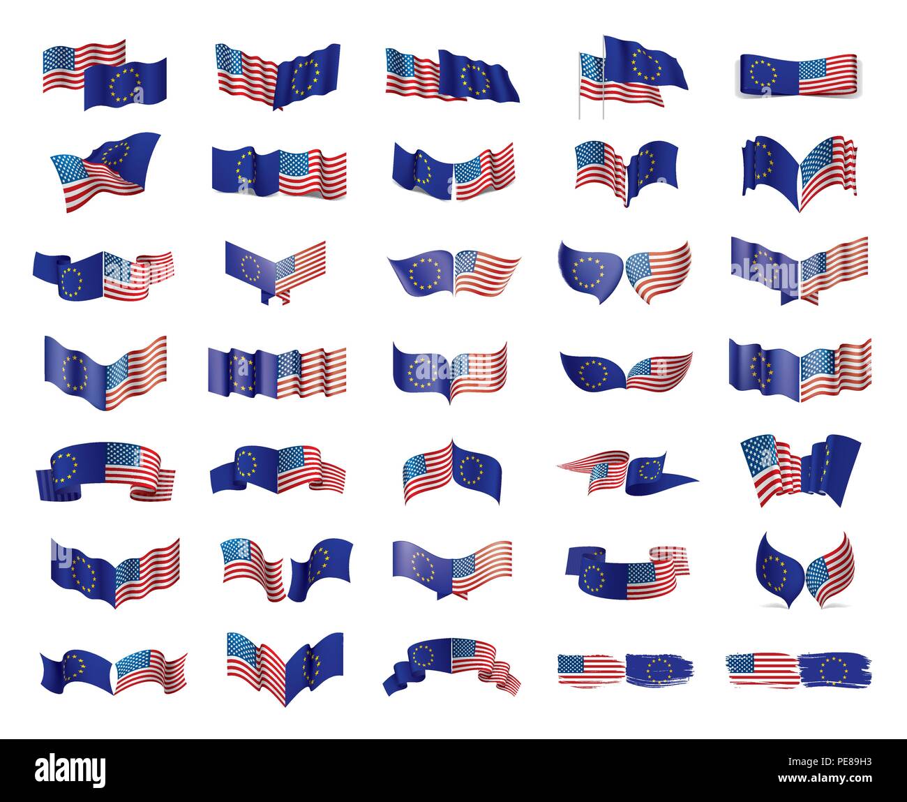 Illustration two american national Cut Out Stock Images & Pictures - Alamy