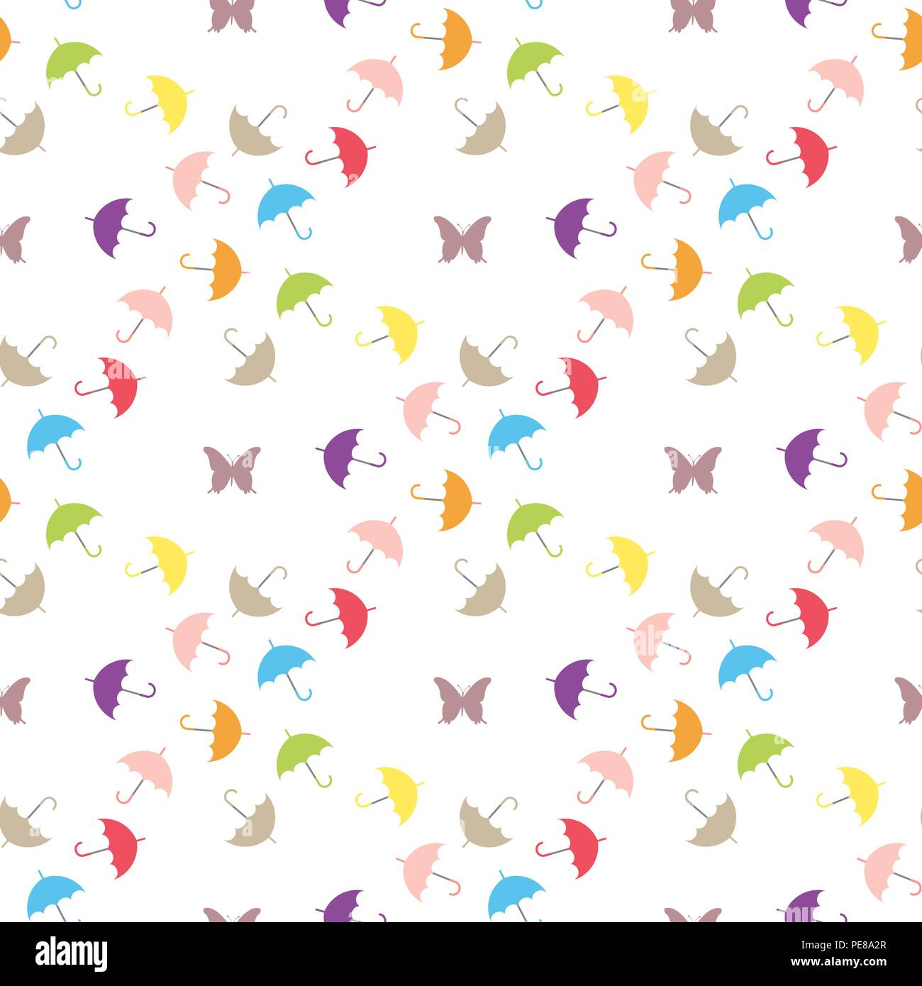 Seamless umbrella pattern on white background.eps 10 Stock Vector Image ...