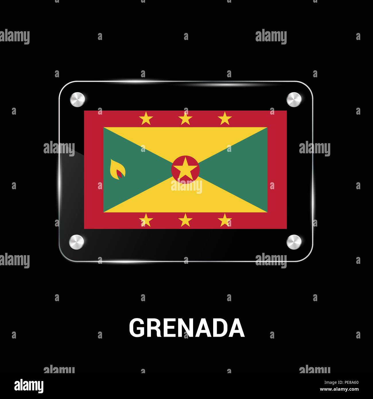 Grenada flag design vector Stock Vector Image & Art - Alamy