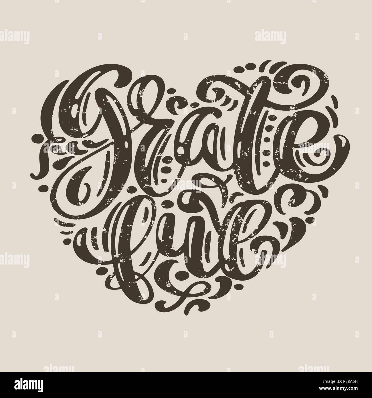 Hand drawn Grateful typography poster Happy Thanksgiving Day ...