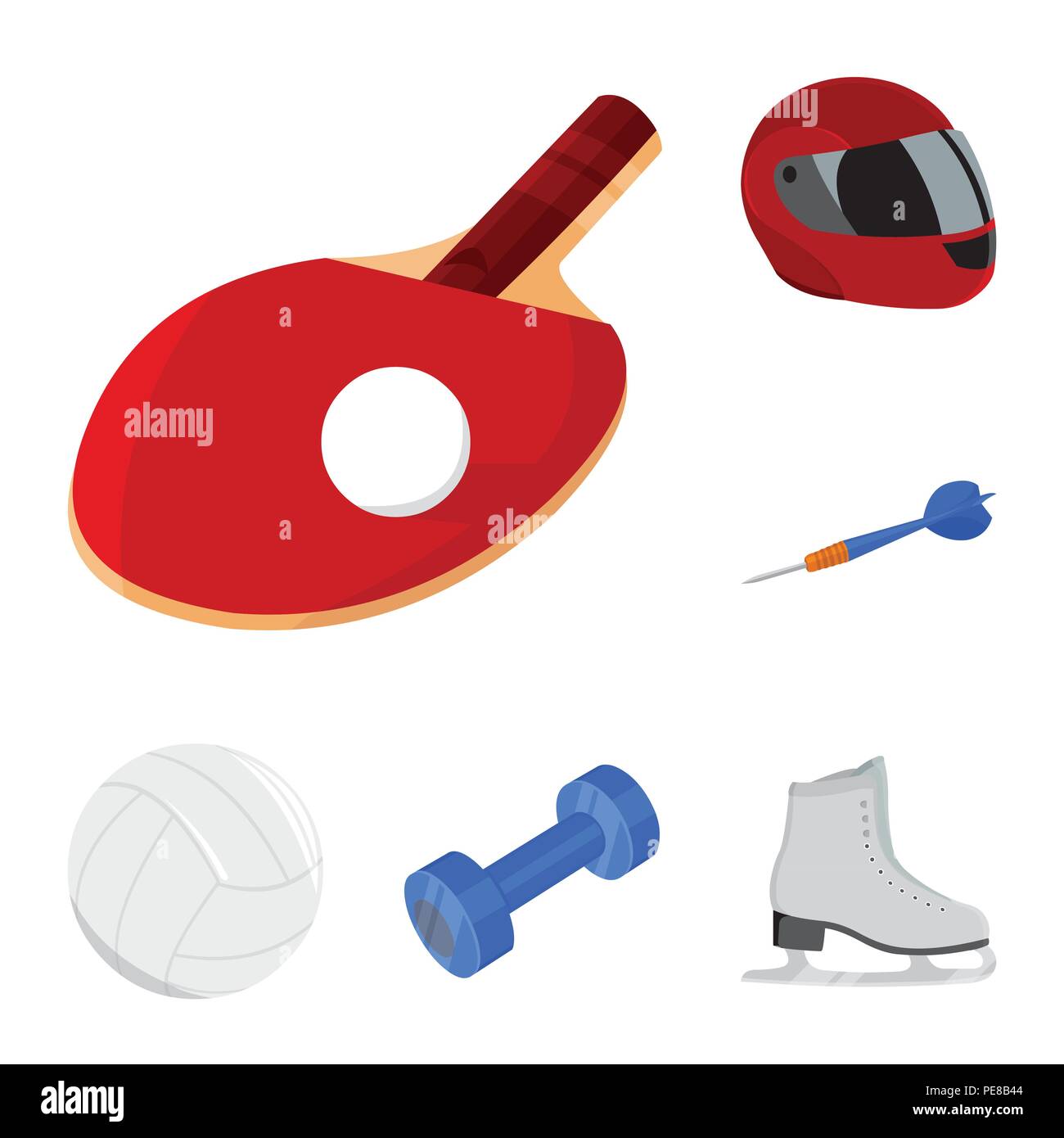 Different kinds of sports cartoon icons in set collection for design ...