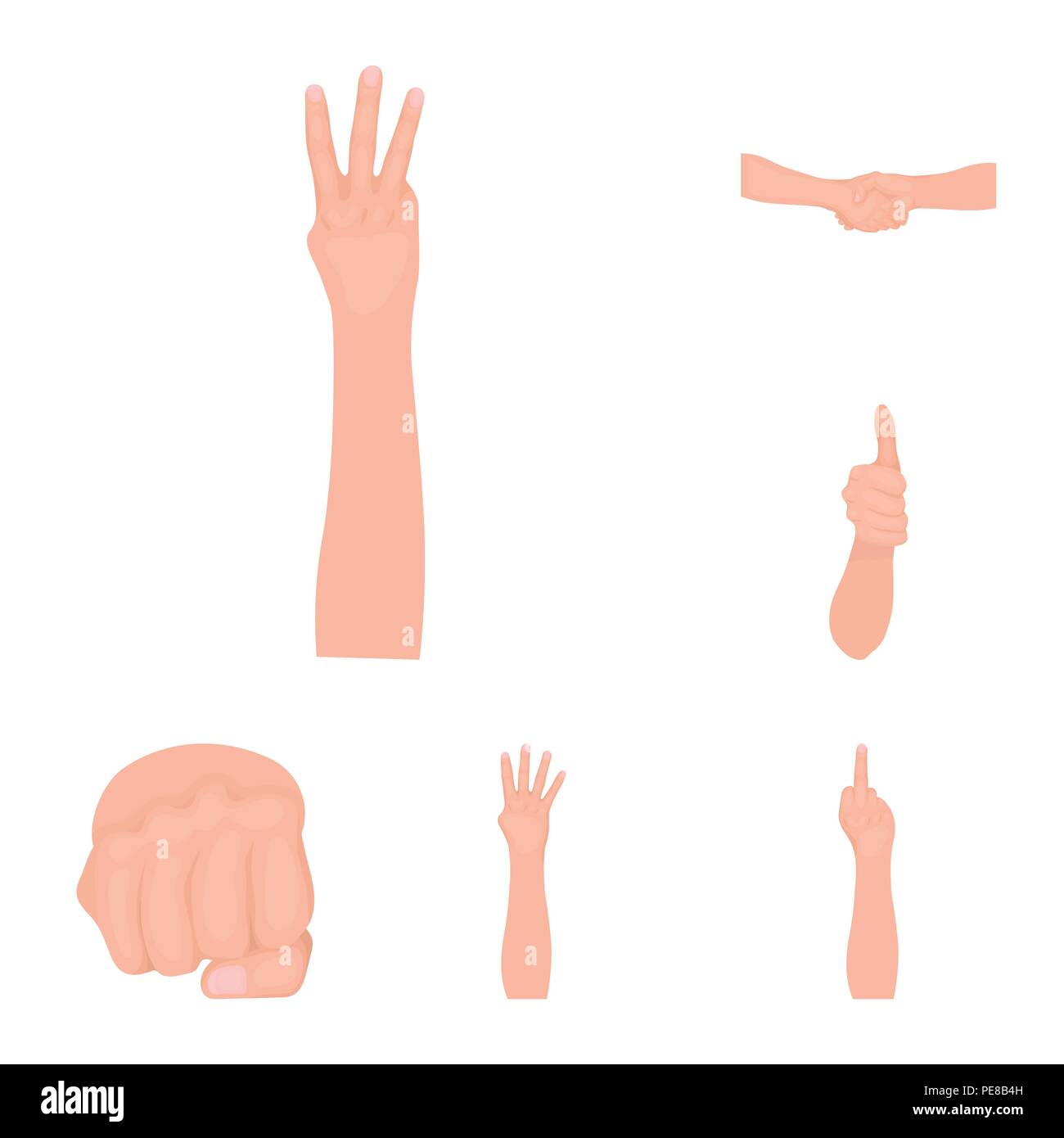 Gestures and their meaning cartoon icons in set collection for design ...