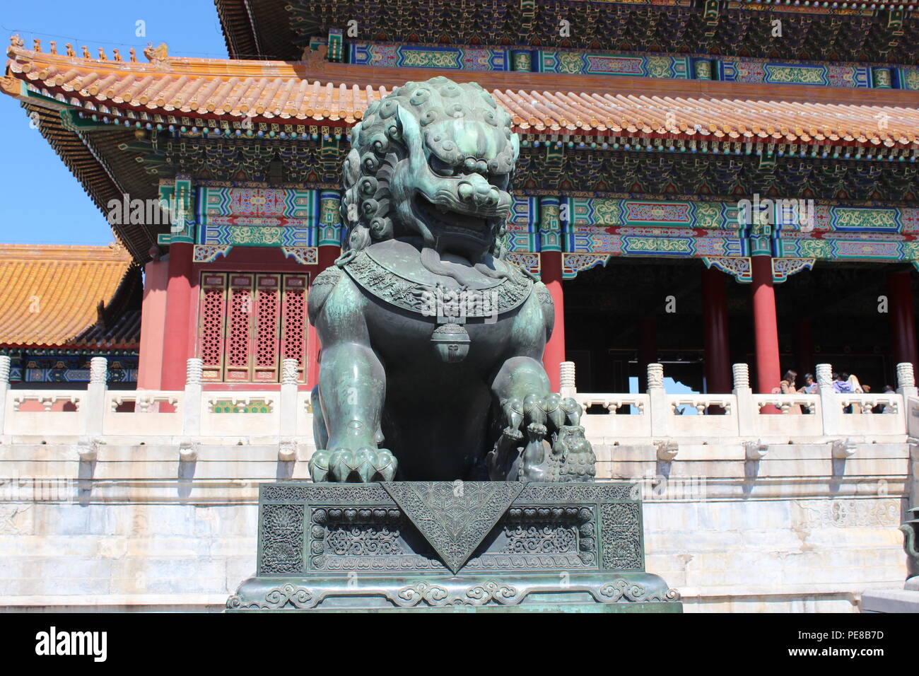 Beijing palace bronze dragon statue historical city monument Stock ...