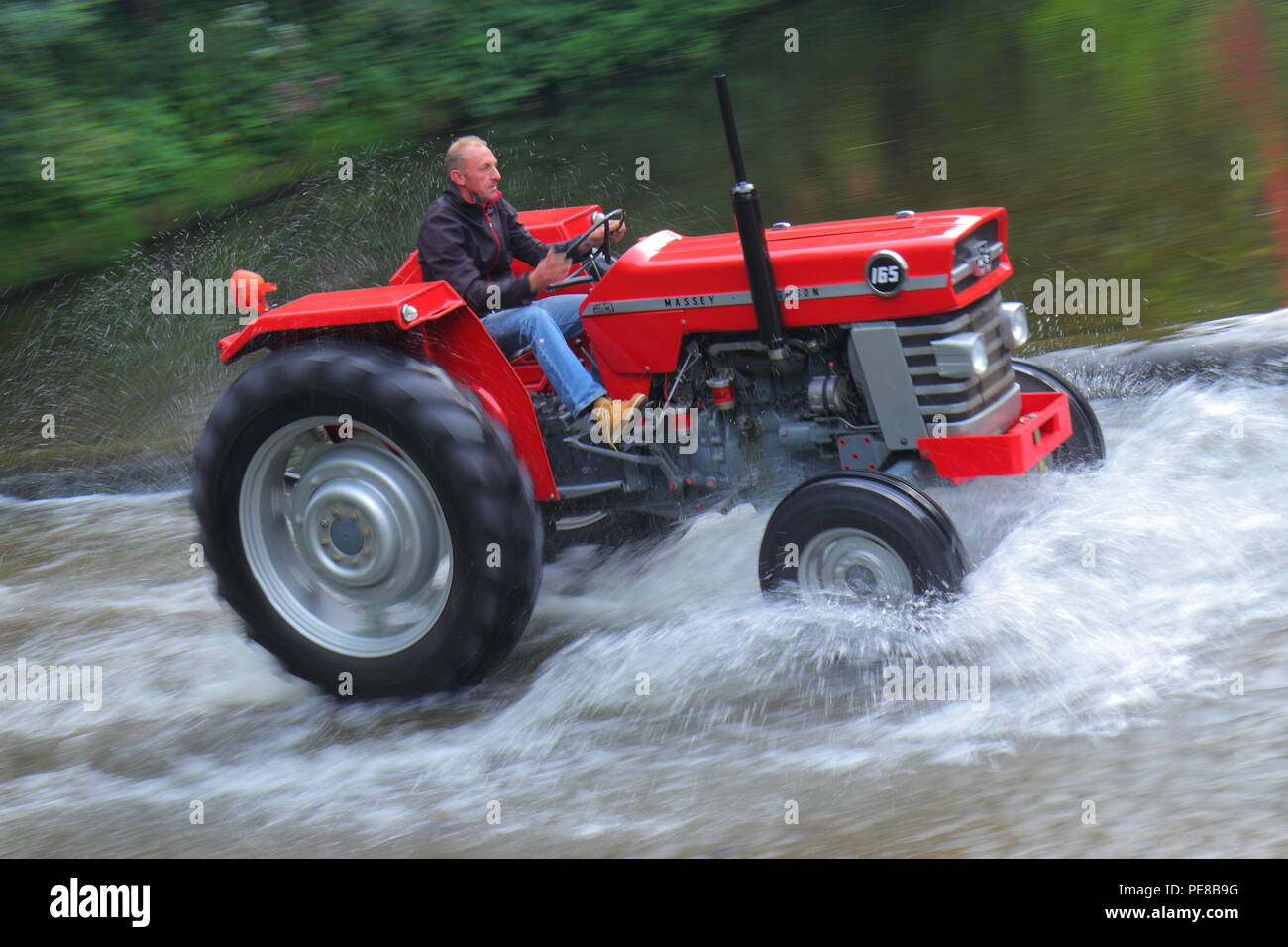 The Tractor run that sees tractors and other vehicles cross the river ...