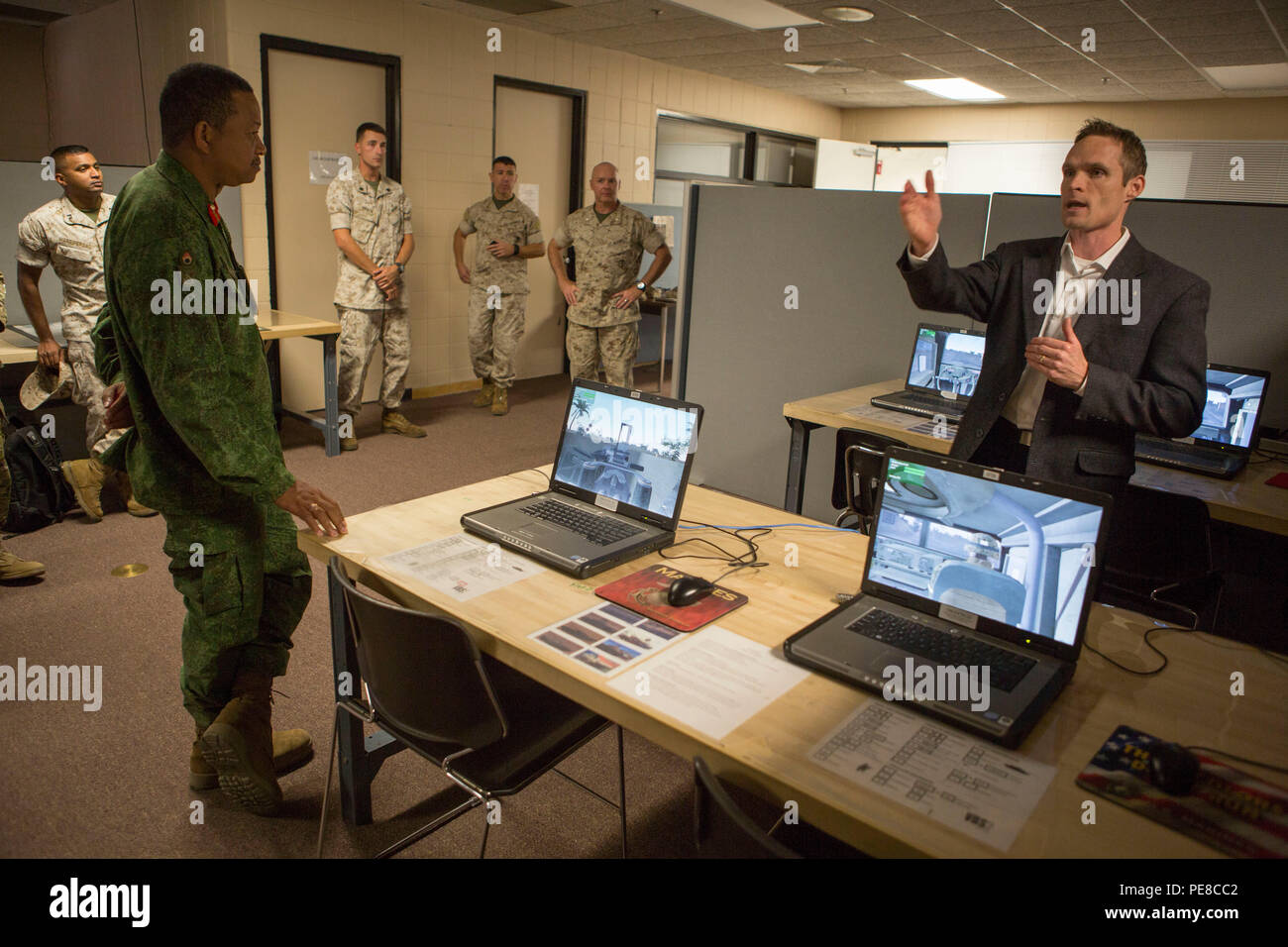 Brig. Gen. David Jones (left), the Chief of Defence of the Belize ...