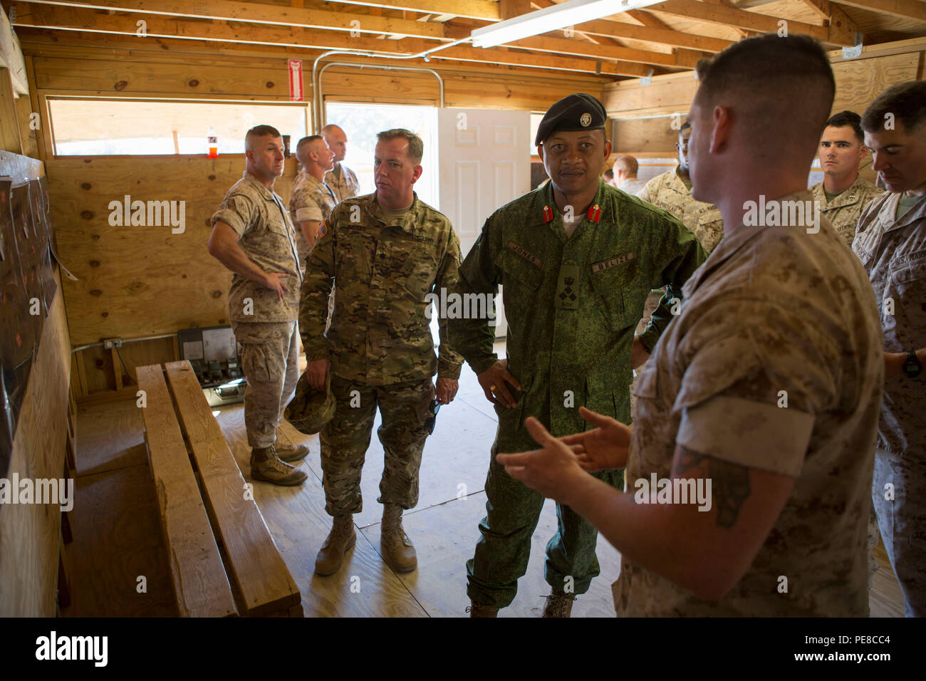 U.S. Marines with the School of Infantry-East provide a guided tour of ...