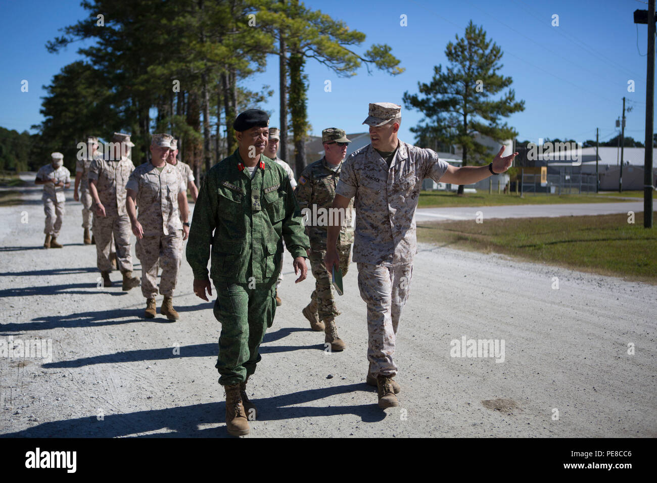 Brig. Gen. David Jones (left), the Chief of Defence of the Belize ...