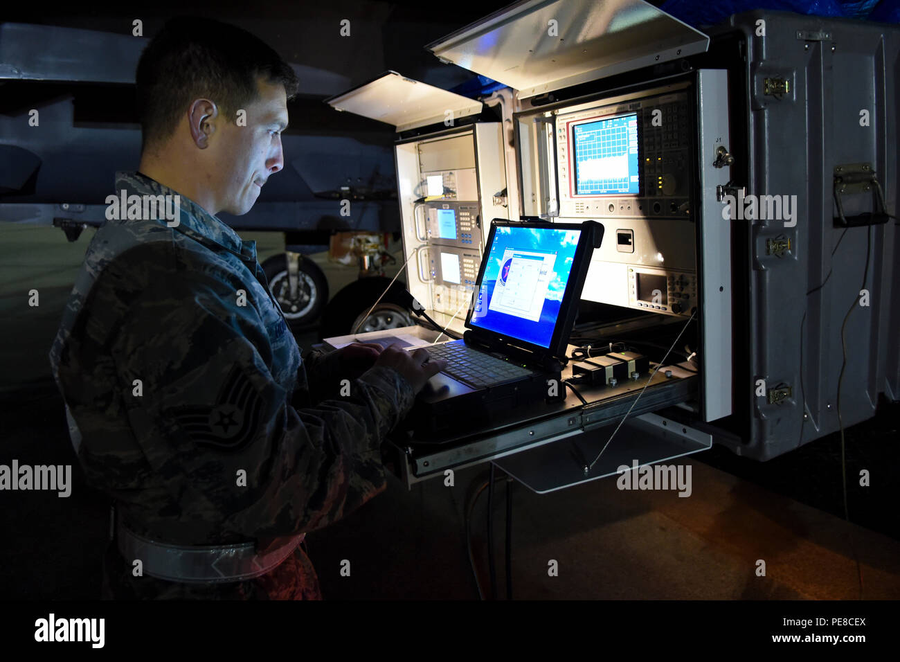 Tech. Sgt. Matthew Hoover, a Combat Shield crew leader assigned to the ...