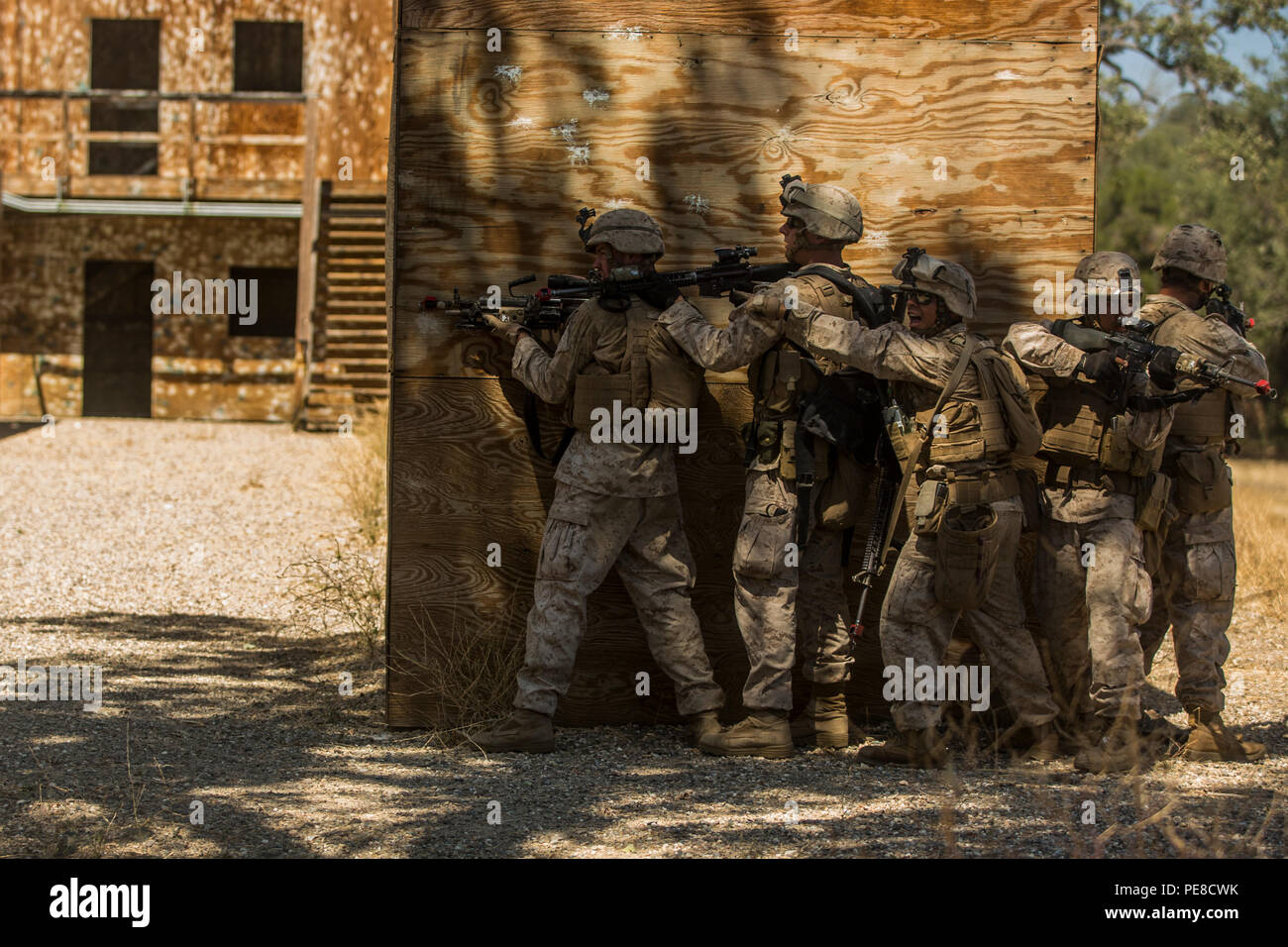 U.S. Marines with Bravo Company, 1st Combat Engineer Battalion (1st CEB ...