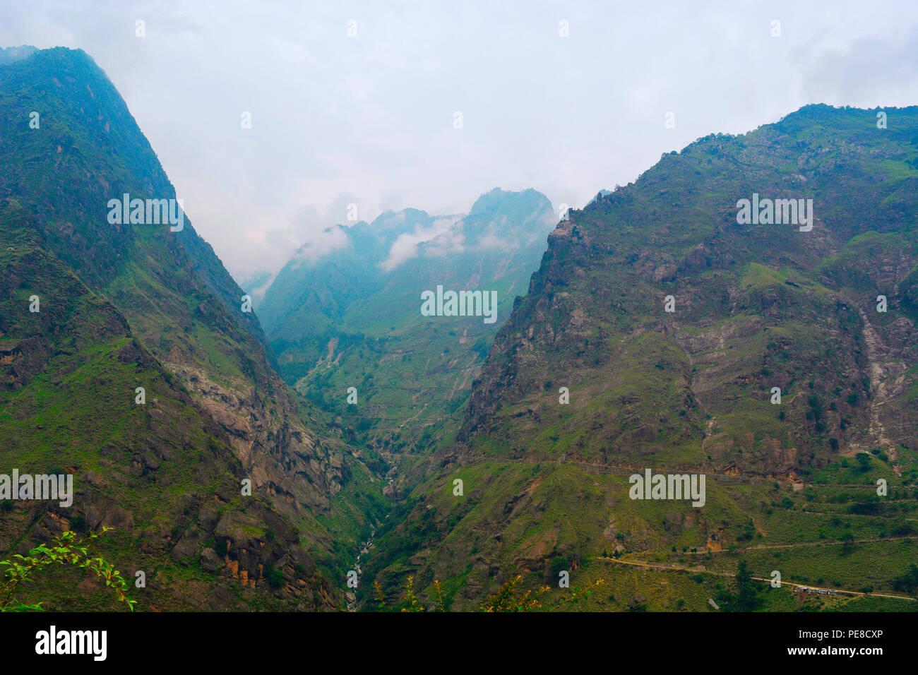 View of Himalayan Mountains from Joshimath, Uttarakhand, India Stock ...