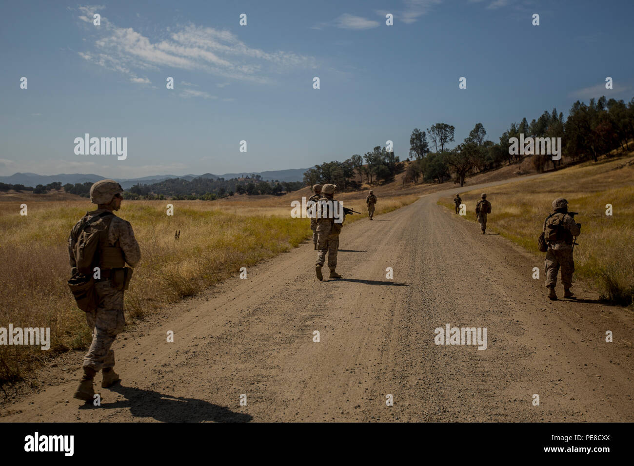 U.S. Marines with Bravo Company, 1st Combat Engineer Battalion (1st CEB ...