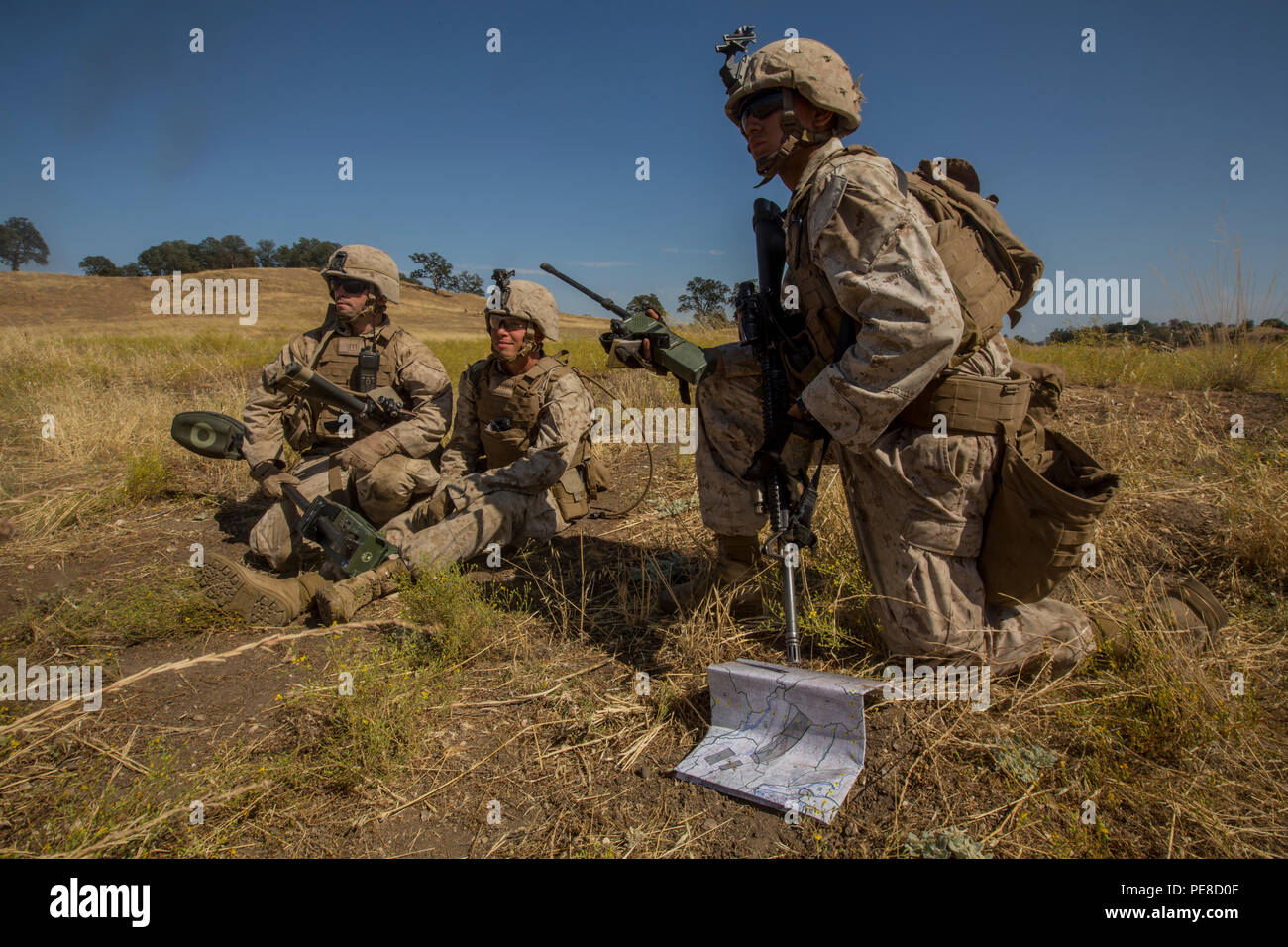 U.S. Marines with 1st Combat Engineer Battalion participate in medical ...