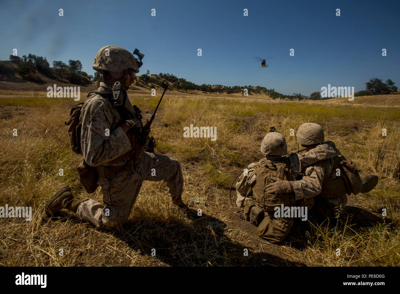 U.S. Marines with Bravo Company, 1st Combat Engineer Battalion (1st CEB ...