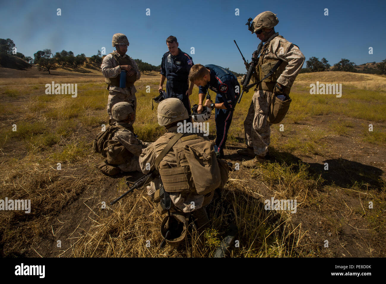 U.S. Marines with Bravo Company, 1st Combat Engineer Battalion (1st CEB ...