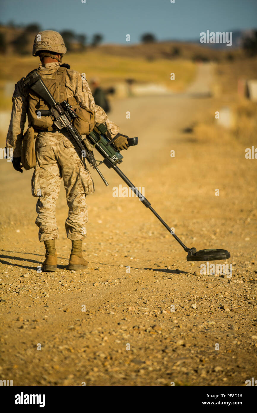 U.S. Marine Corps Cpl. Richard Finken, an engineer with Bravo Company ...