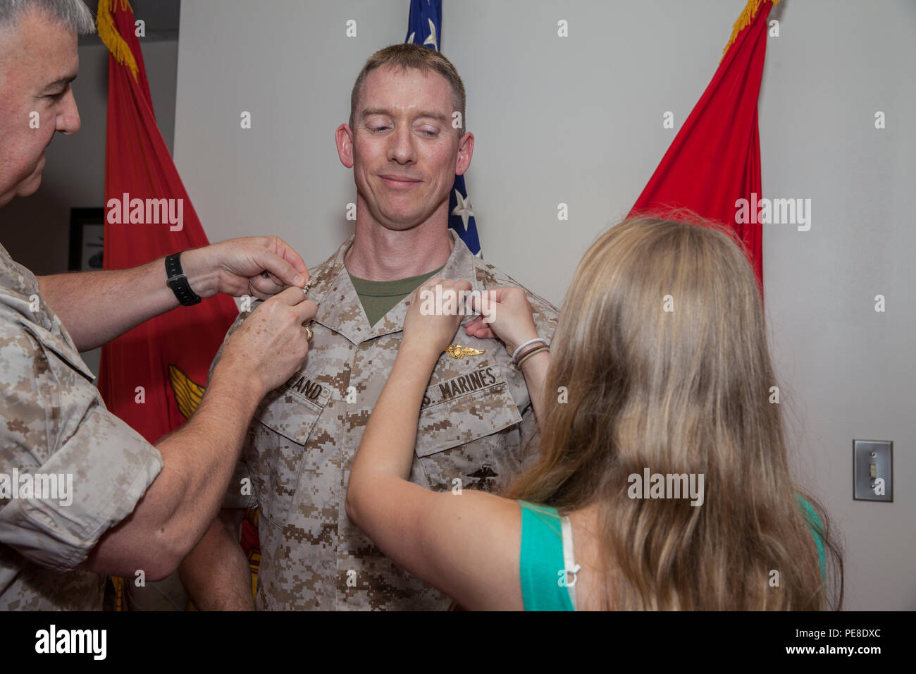 U.S. Marine Corps Col. Robert A Freeland, commanding officer, Marine ...