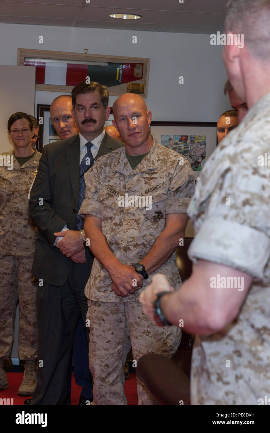 U.S. Marine Corps Col. Robert A. Freeland, commanding officer, Marine ...