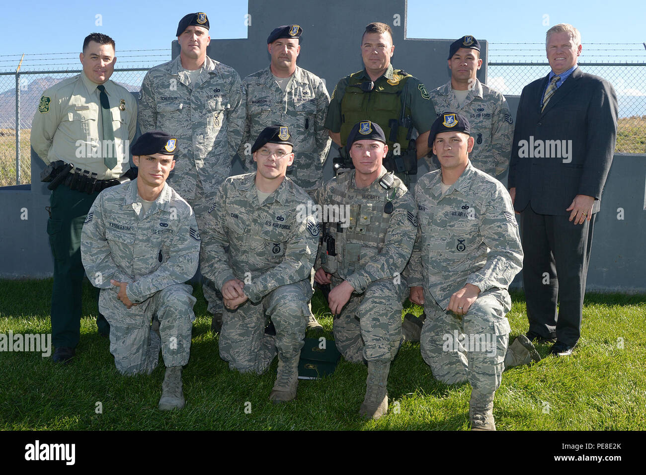 Military working dog handlers from the 75th Security Forces Squadron ...