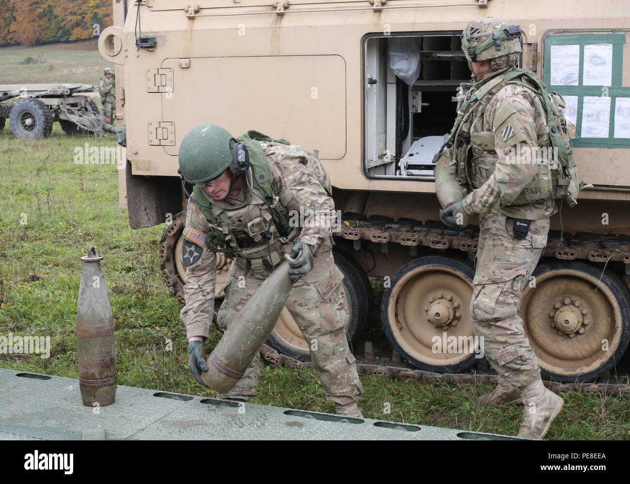 U.S. Soldiers of 1st Battalion, 41st Field Artillery Regiment, 1st ...