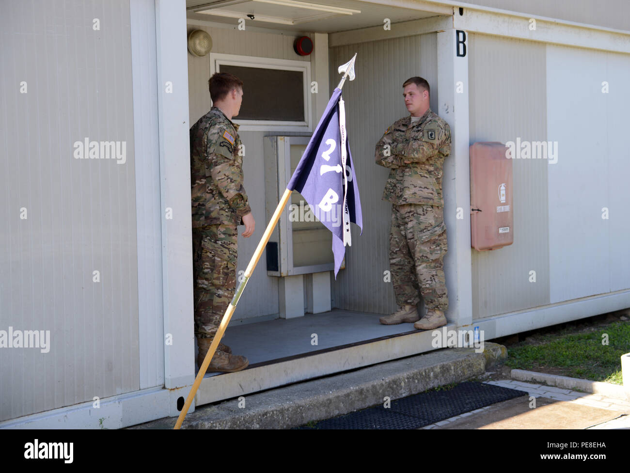 U.S. Army soldiers from B/2-503rd, 173rd Airborne Brigade, conduct ...