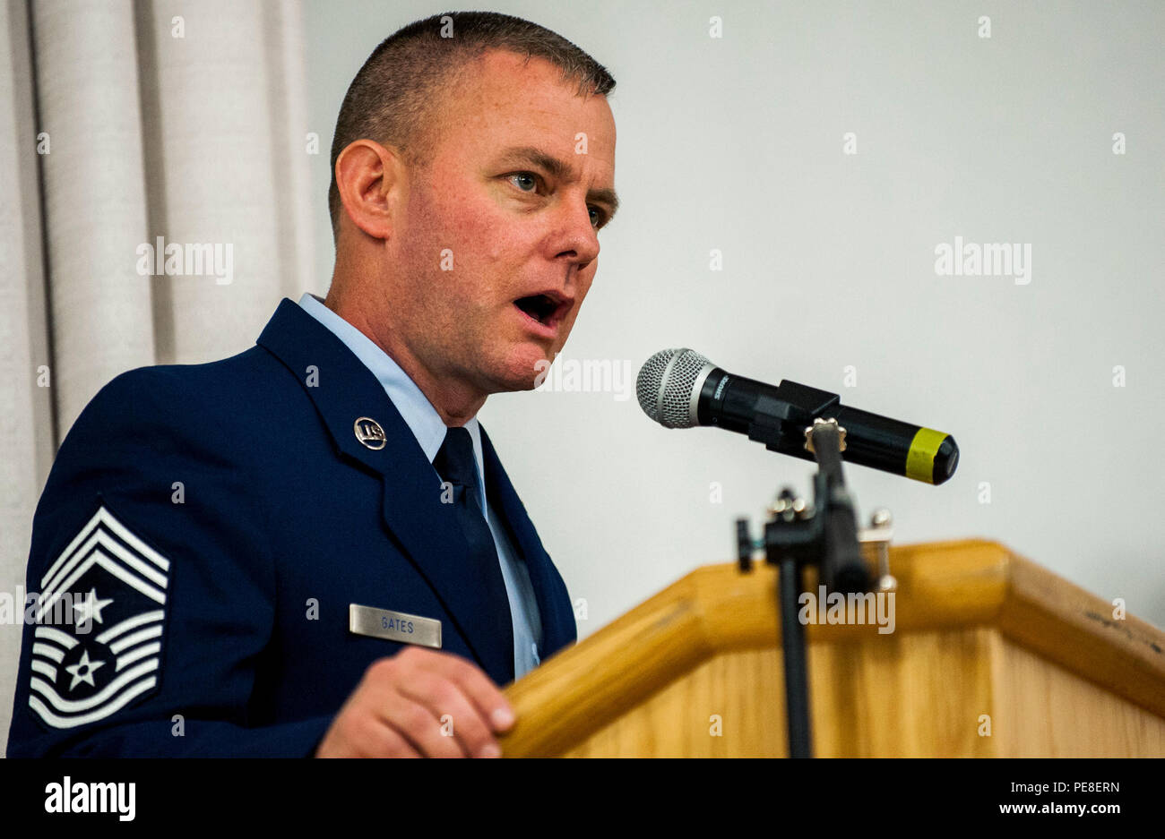 U.S. Air Force Chief Master Sgt. Brian Gates, 52nd Fighter Wing command ...