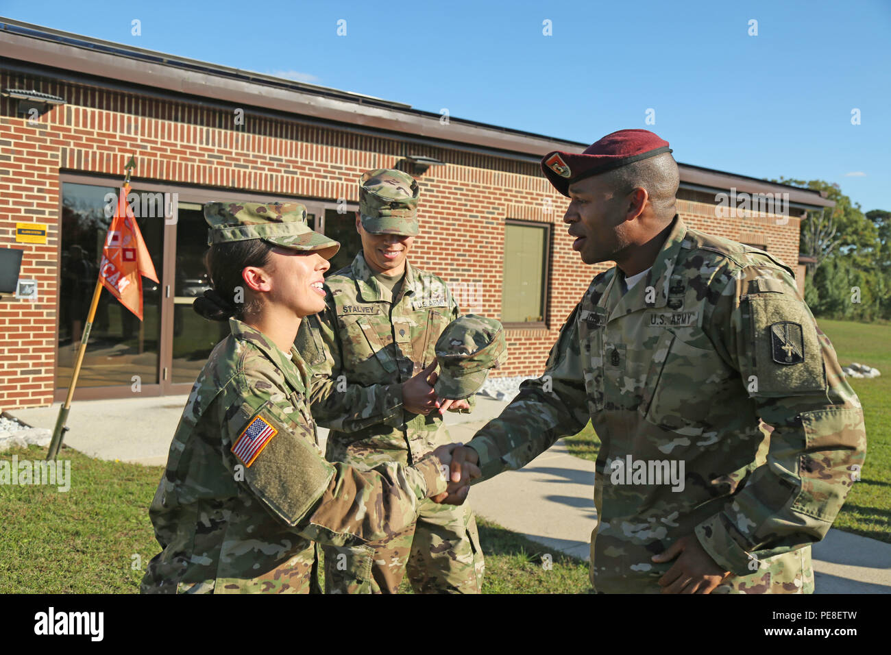 U.S. Army 1st Sgt. Endesha Johnson, assigned to the 55th Signal Company(Combat Camera ...