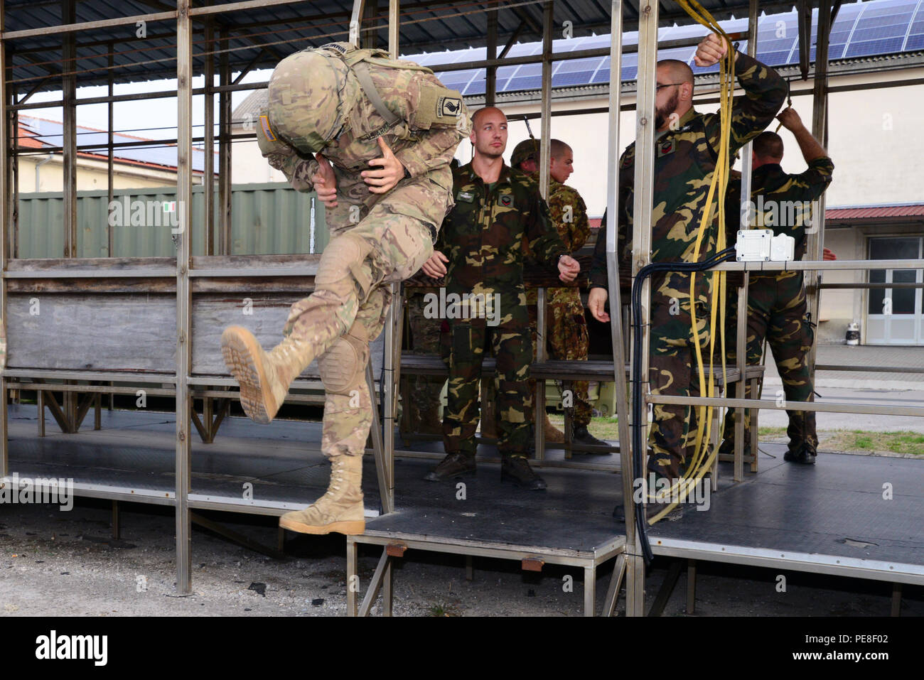U.S. Army soldiers from B/2-503rd, 173rd Airborne Brigade, are ...