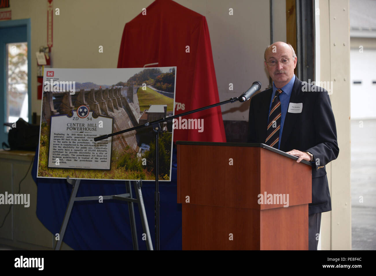 Tim Stribling, DeKalb County mayor, speaks during a dedication ceremony ...