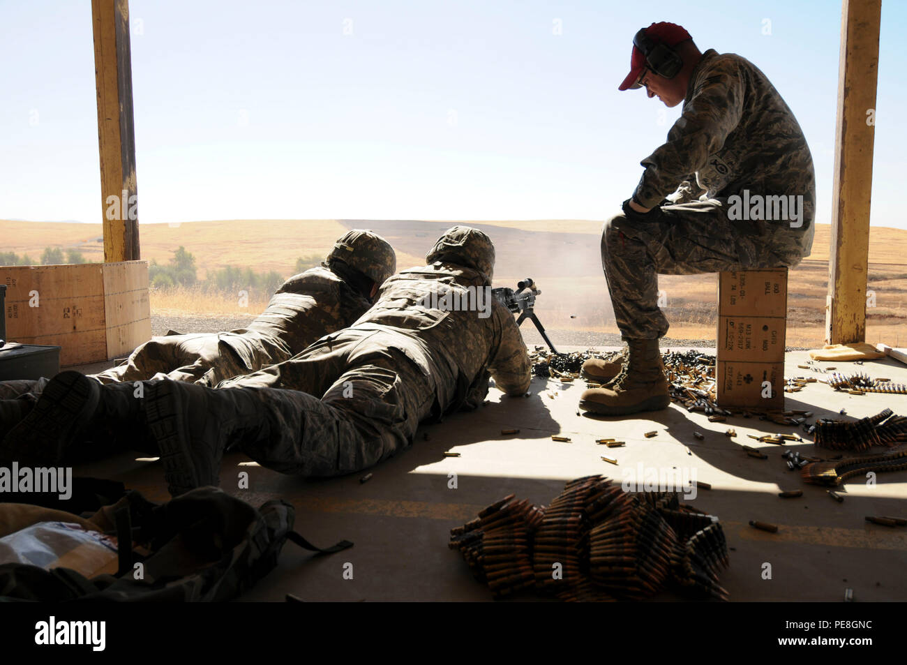 U.S. Airmen with the 129th Security Forces Squadron, California Air ...