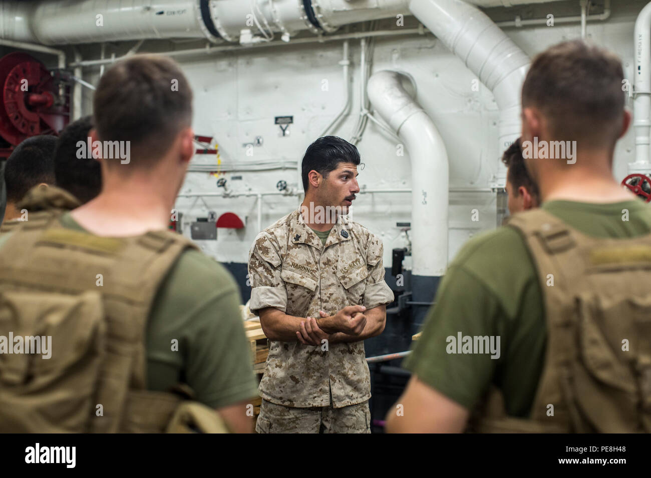 U.S. Navy Hospital Corpsman Second Class Peter Harding with Battery “B ...