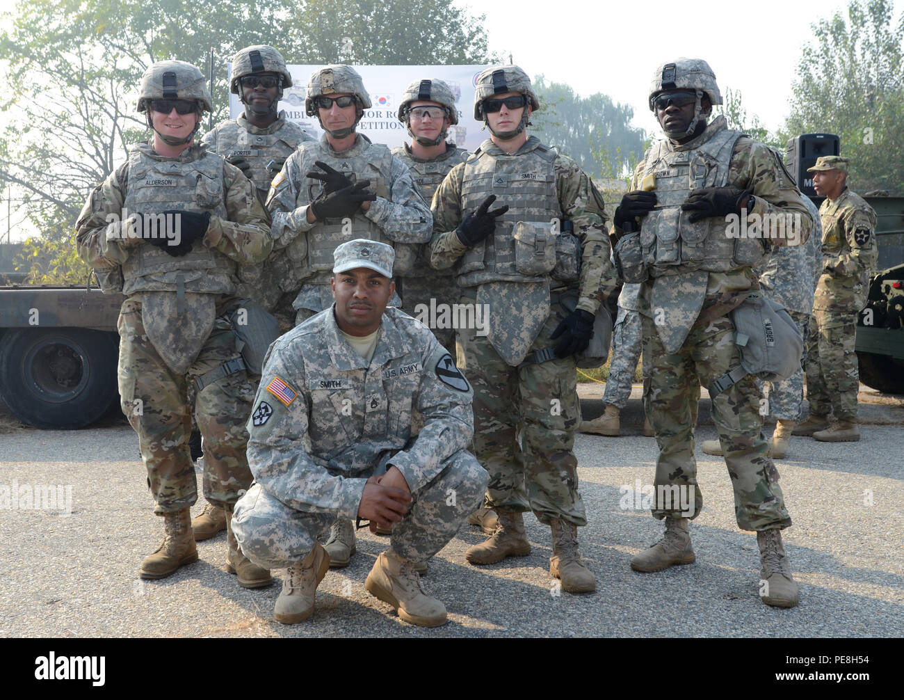 (From left to right) Pvt. Aaron Alderson, Pfc. Michael Porter, Sgt ...