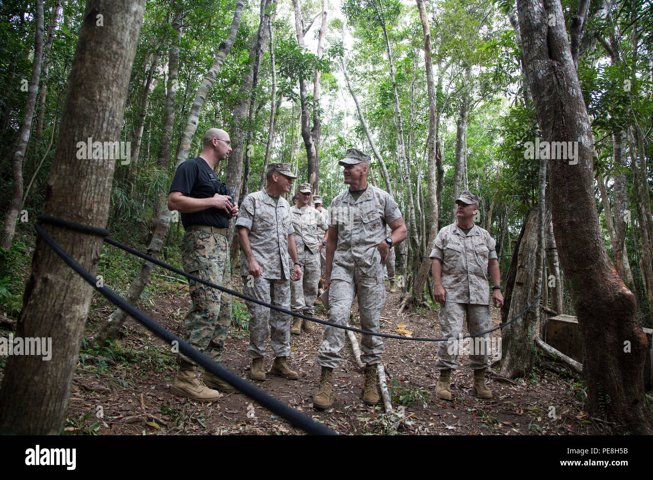 U.S. Marine Corps Maj. Gen. Richard Simcock II, center, commanding ...