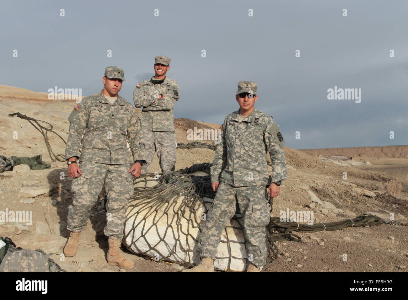 1st Battalion, 200th Infantrymen Staff Sgt. Jonathon Velarde, right ...