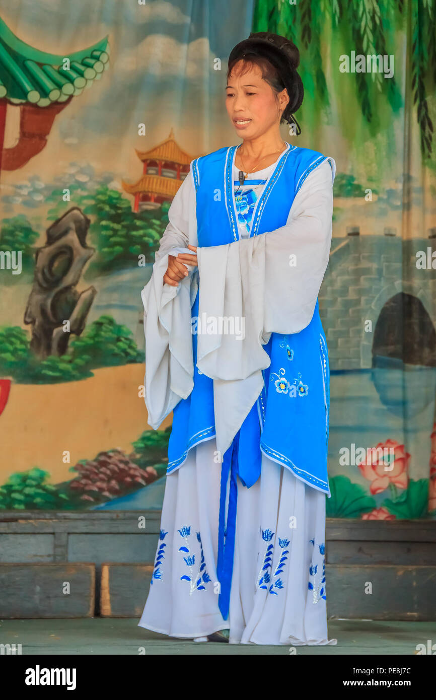 Georgetown, Penang, Malaysia - August 23, 2013: Chinese opera actors ...