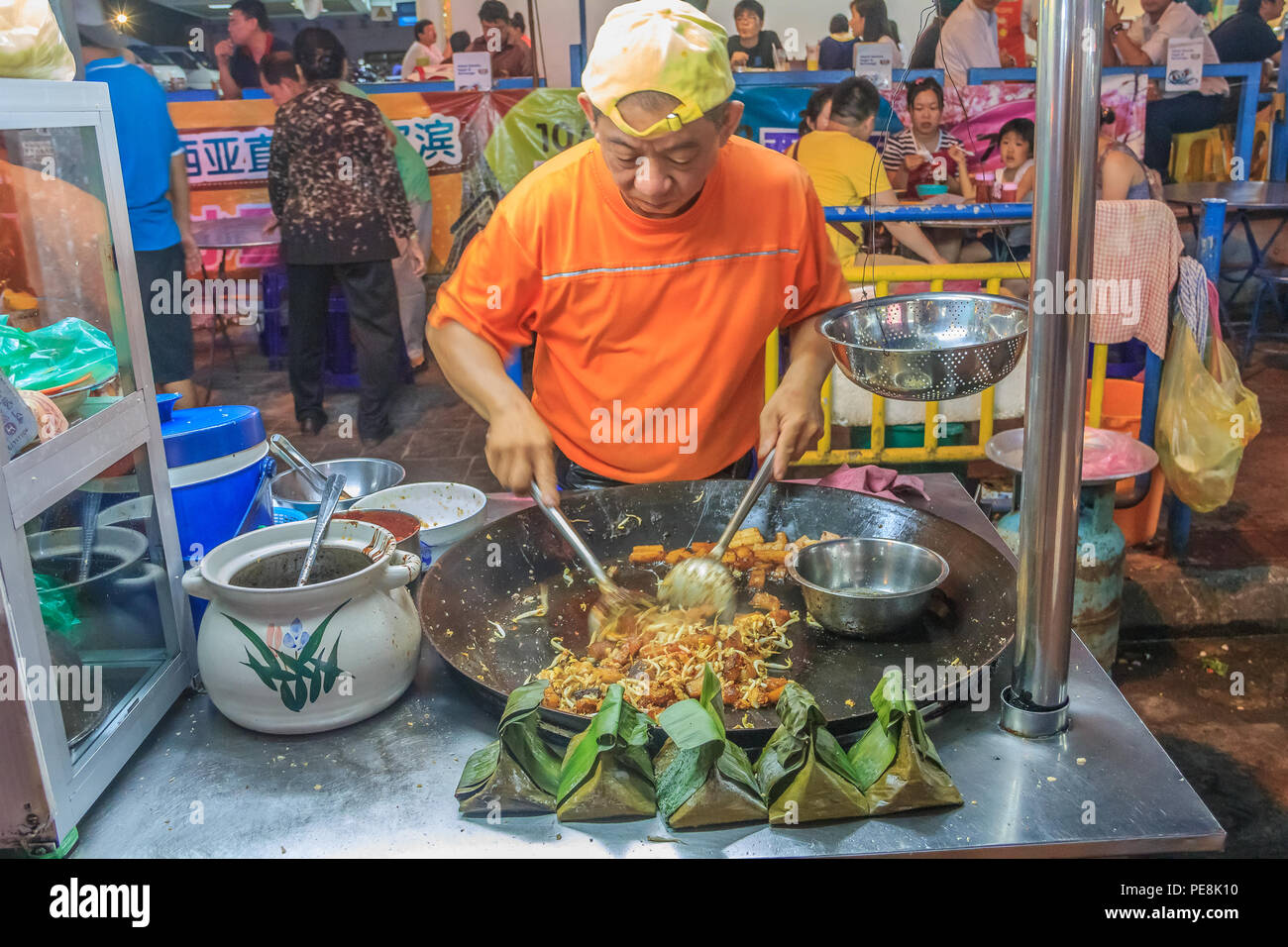 Georgetown, Penang, Malaysia - August 17, 2013: Street food vendor or ...