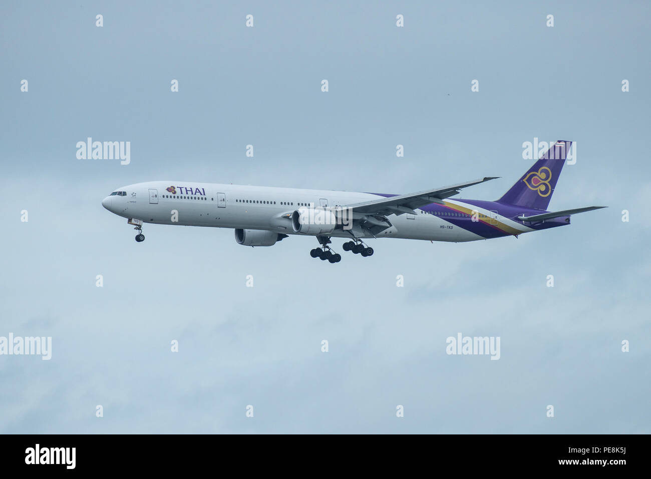 Bangkok, Thailand, 12th Aug 2018: Thai Airways Reg. no. HS-TKD B777-3D7 ...