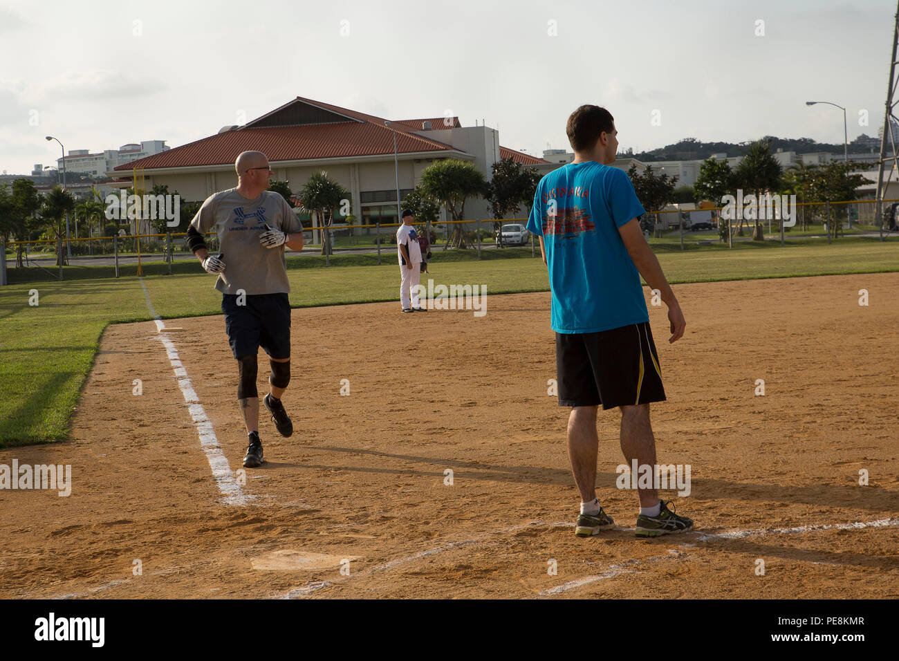 Gunnery Sgt. Terry Lewis, the first baseman for the Provost Marshal's ...