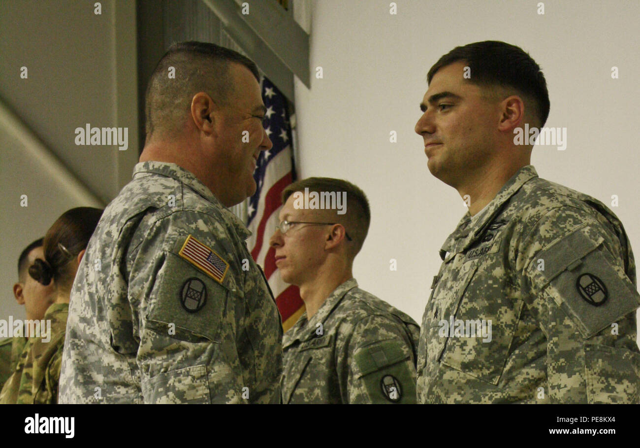 Sgt. James Madden (right), received the Basic Leader Course ...