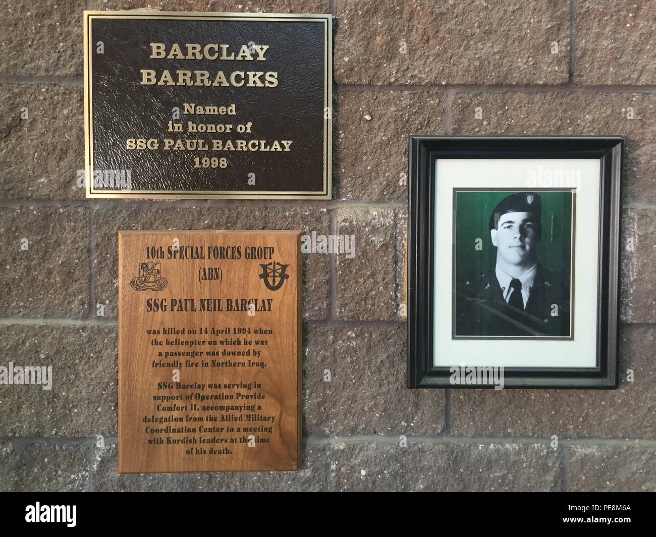 An image of a dedication memorial is captured here in this photo taken ...