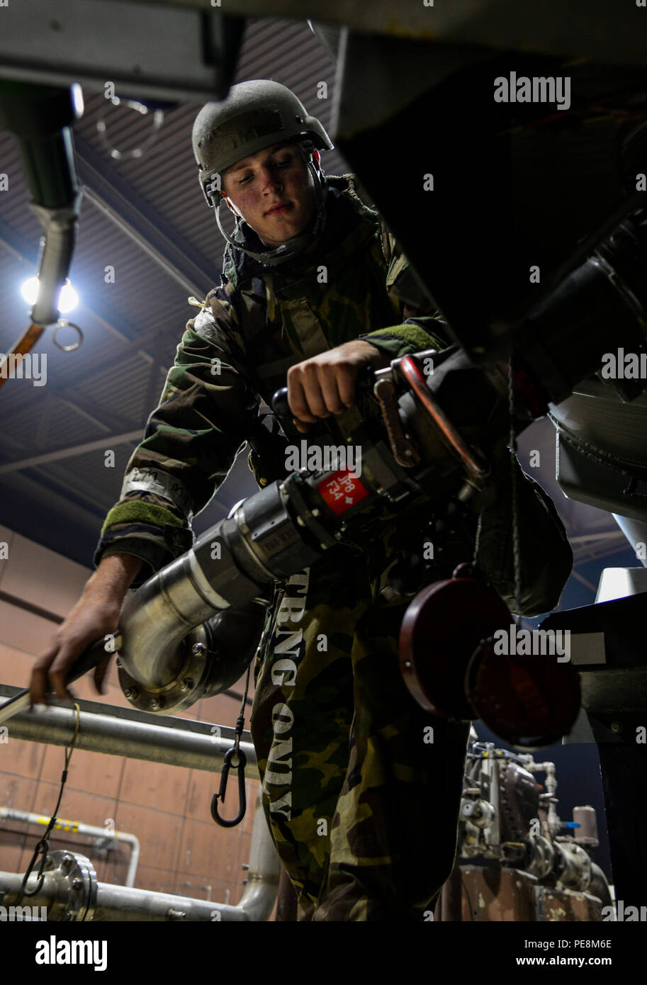 Airman 1st Class Lucas Amodeo, 51st Logistics Readiness Squadron fuels ...