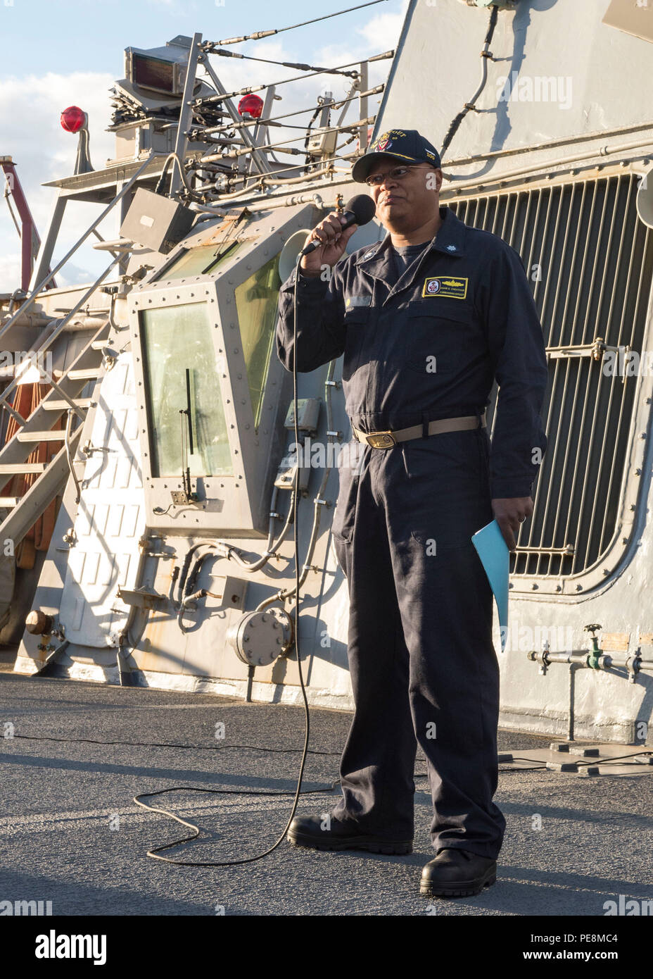 151031-N-GP524-097 ATLANTIC OCEAN (Oct. 31, 2015) - Cmdr. Adam Cheatham ...