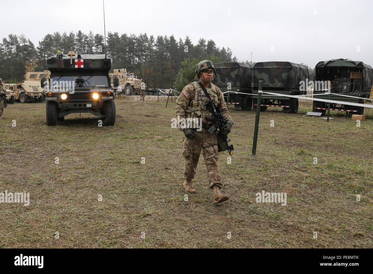 A U.S. Soldier of the 3rd Brigade Support Battalion, 1st Armored ...