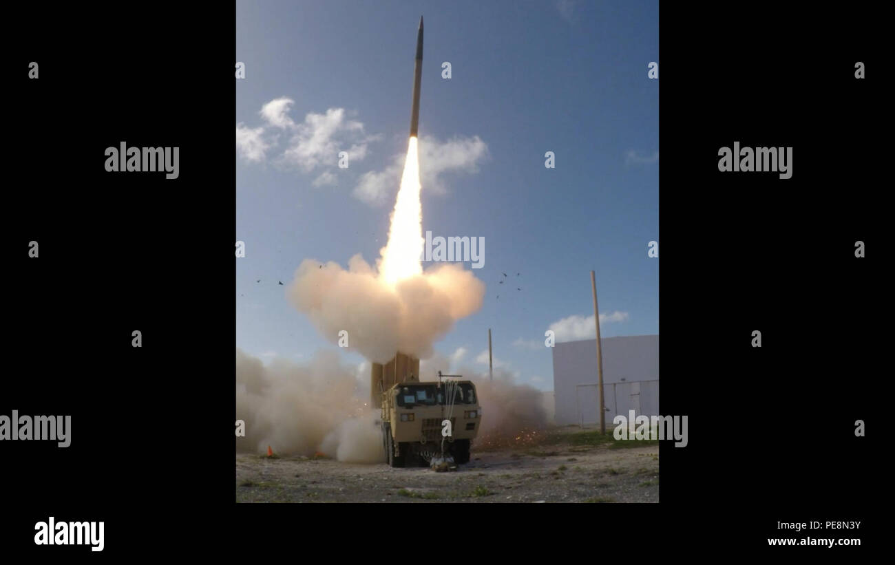 A Terminal High Altitude Area Defense (THAAD) interceptor is launched ...