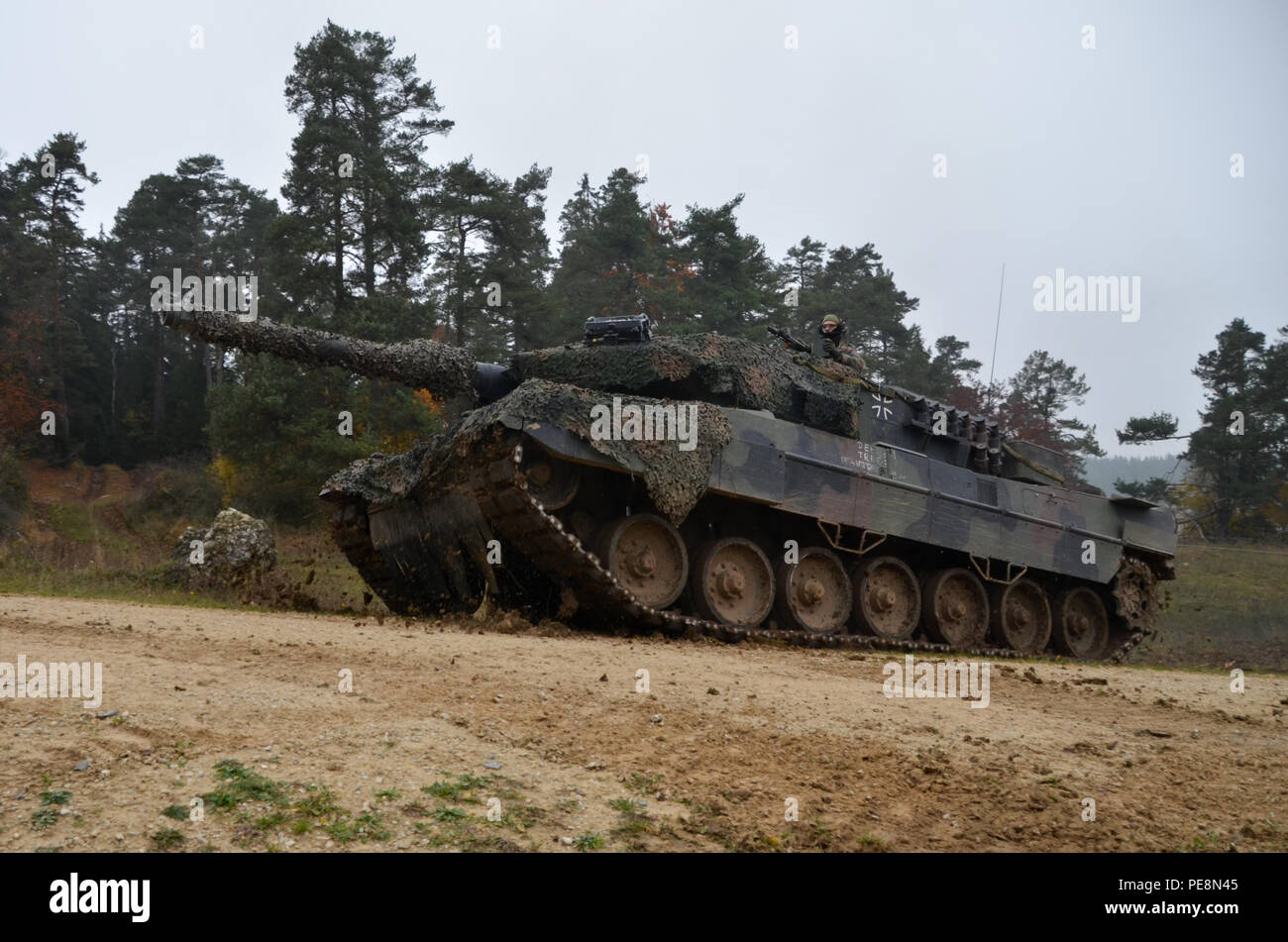 German soldiers of the German Army Combat Training Center, operating a ...